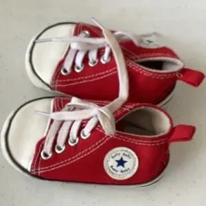 The Unbranded Brand | Shoes | Baby Converse Kids Red And White Sneakers ...